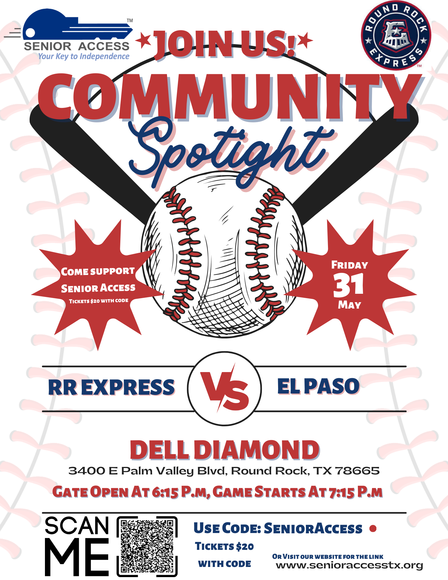 Senior Access - Community Spotlight at The Round Rock Express - Drive a ...
